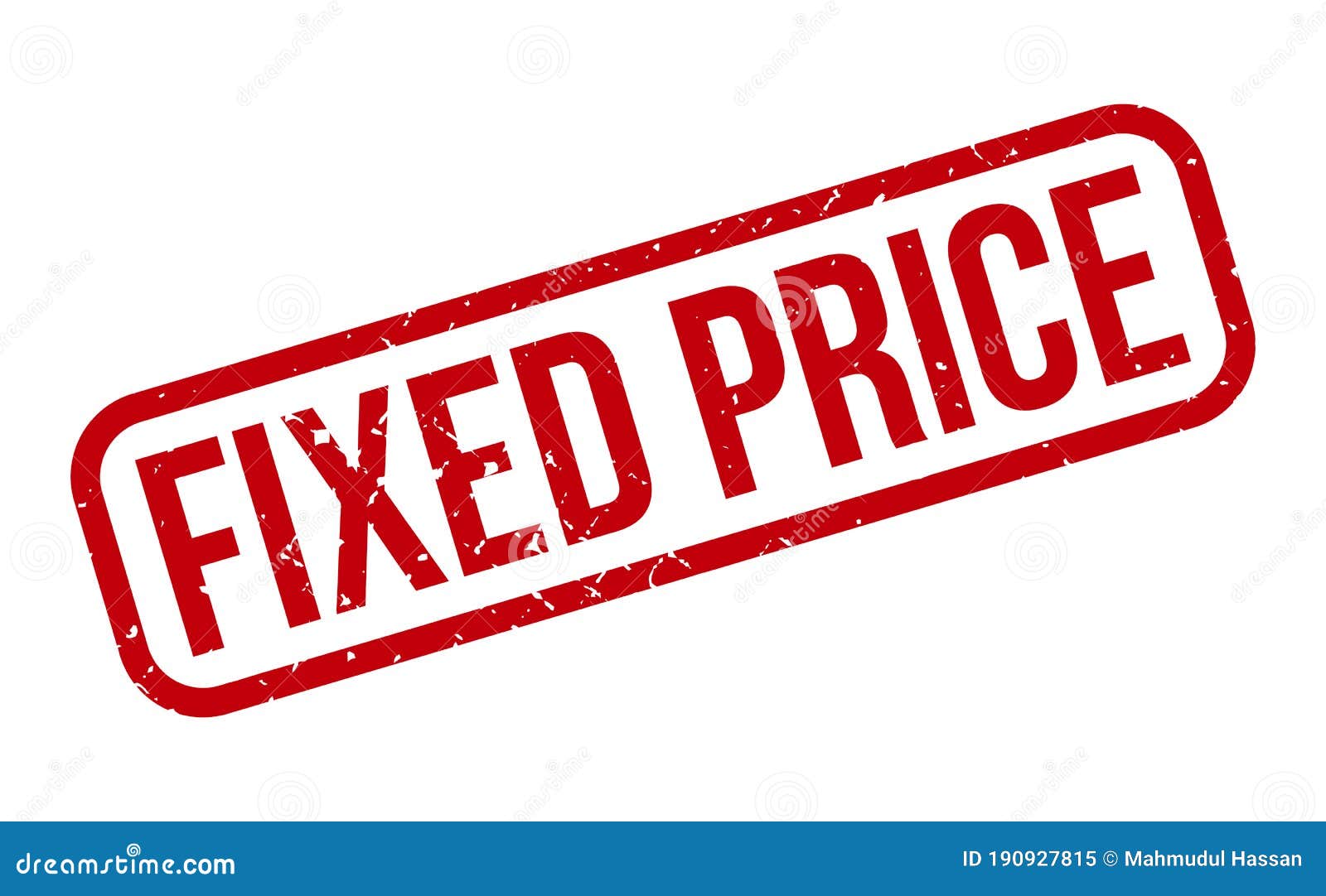 Fixed Price Rubber Stamp. Red Fixed Price Rubber Grunge Stamp Seal ...