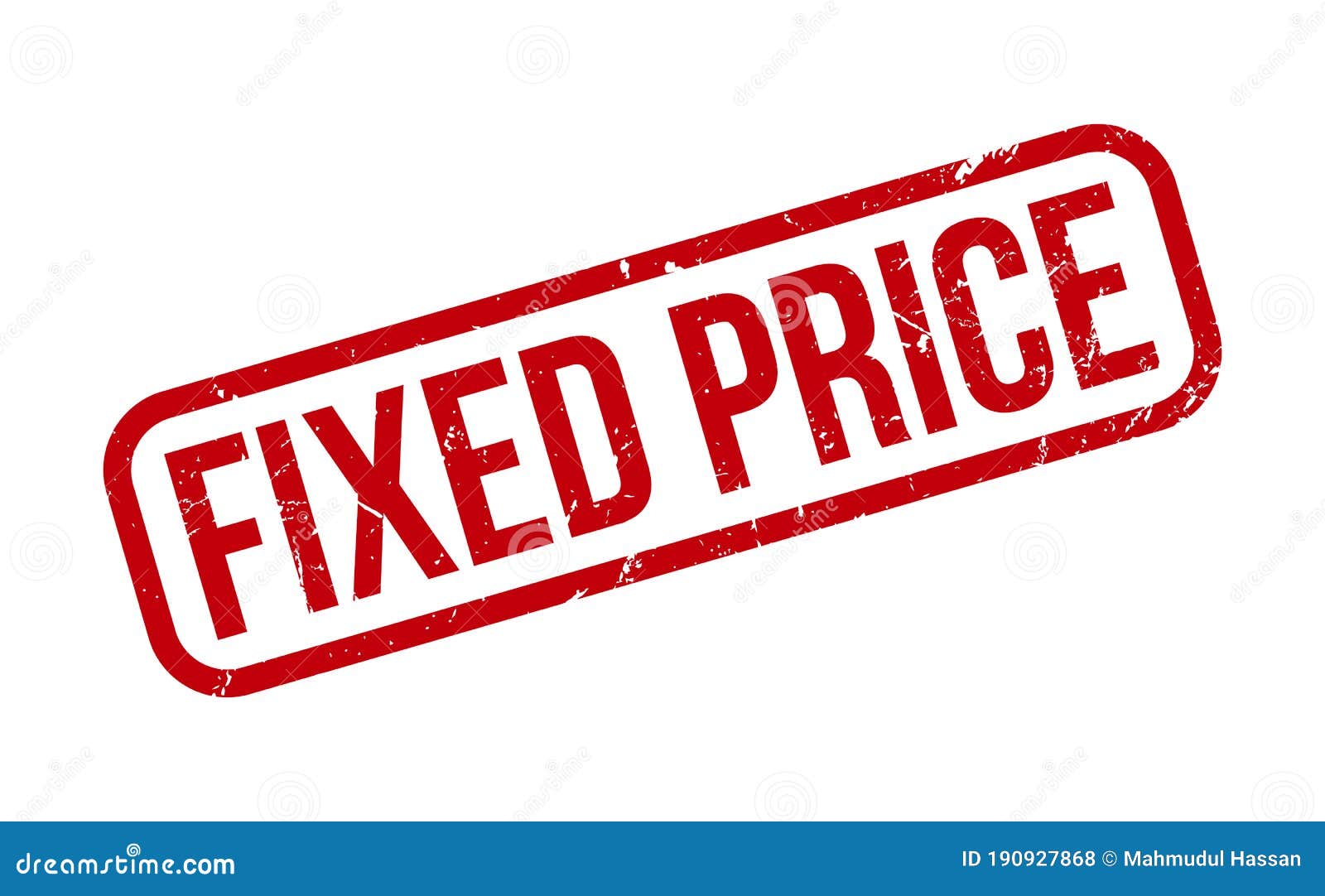 Fixed Price Rubber Stamp. Red Fixed Price Rubber Grunge Stamp Seal ...