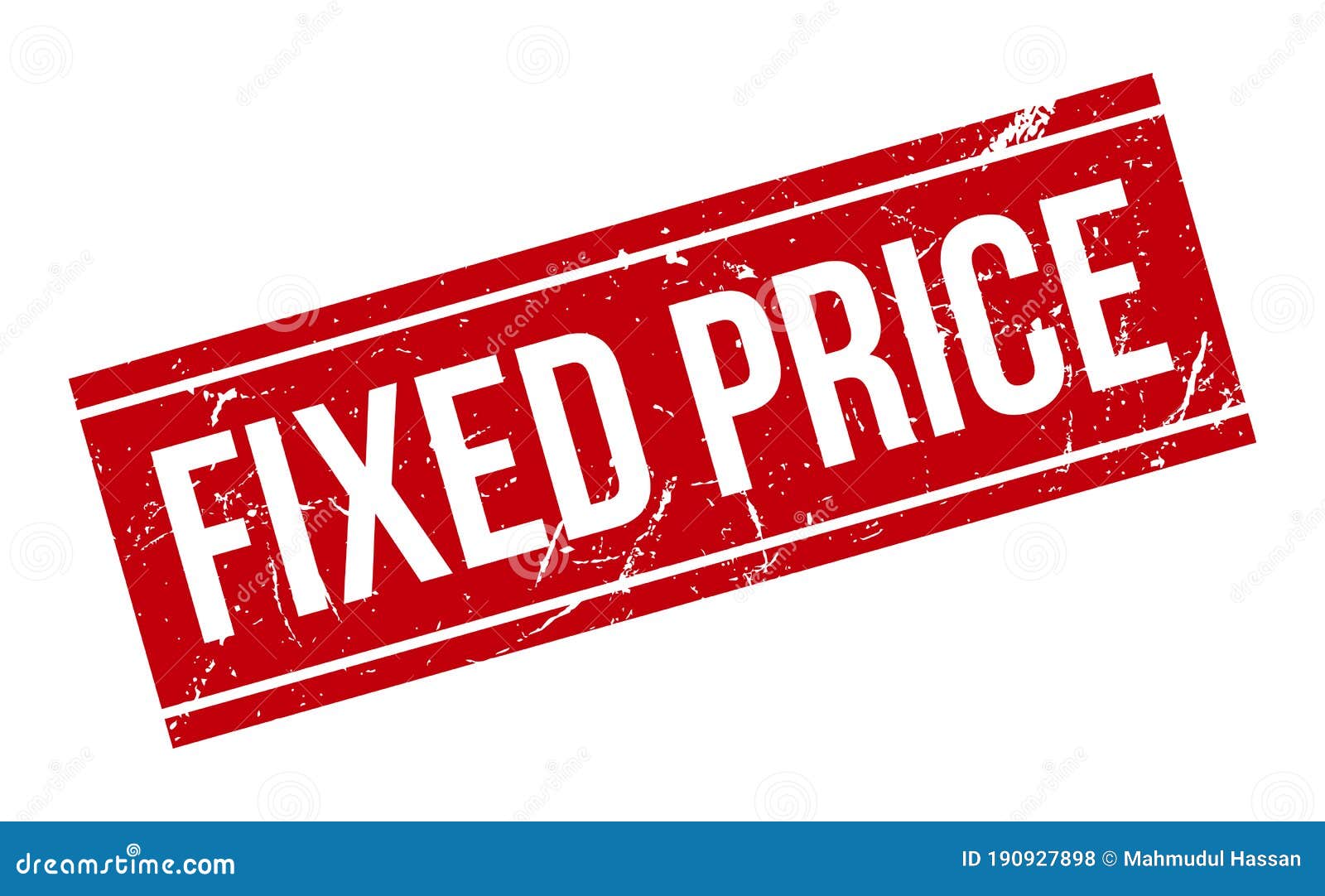Fixed Price Rubber Stamp. Red Fixed Price Rubber Grunge Stamp Seal ...