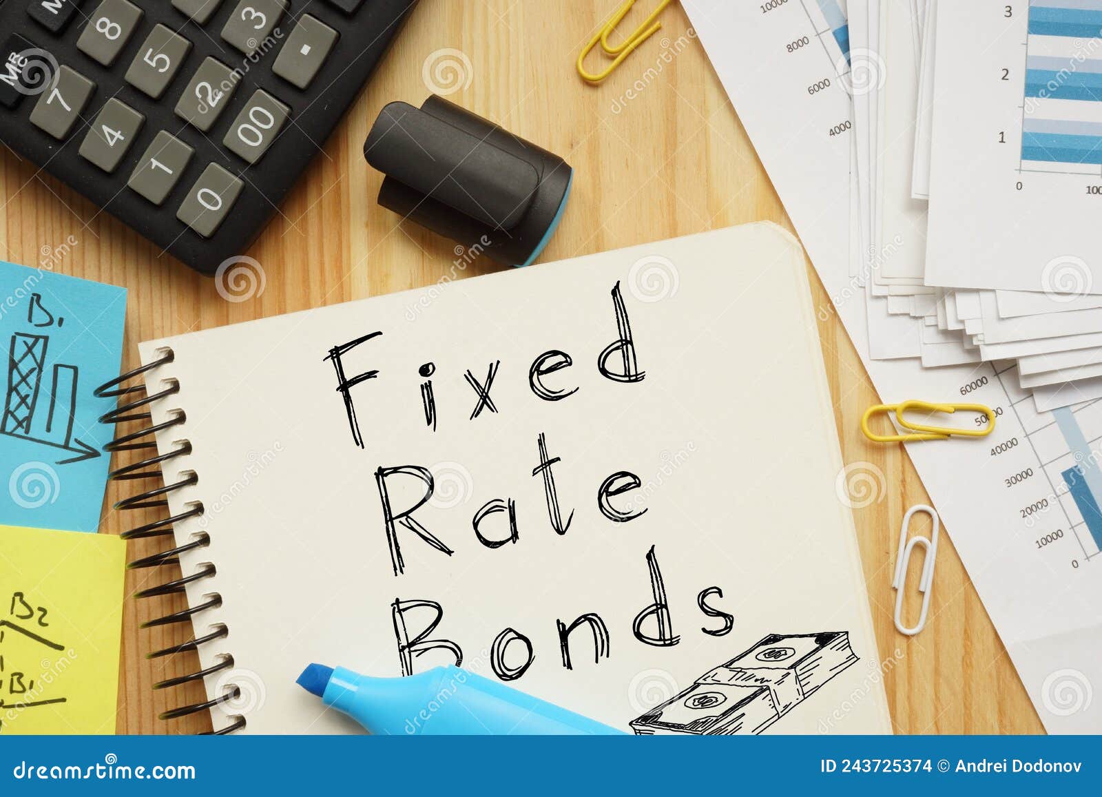Fixed Rate Bonds are Shown on the Photo Using the Text Stock Photo ...