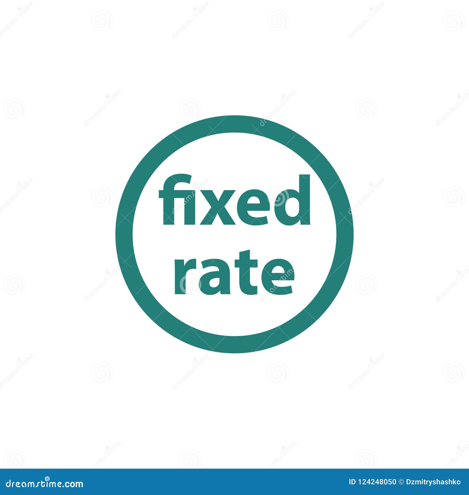 Fixed Rate Sign Or Stamp Cartoon Vector | CartoonDealer.com #143387087