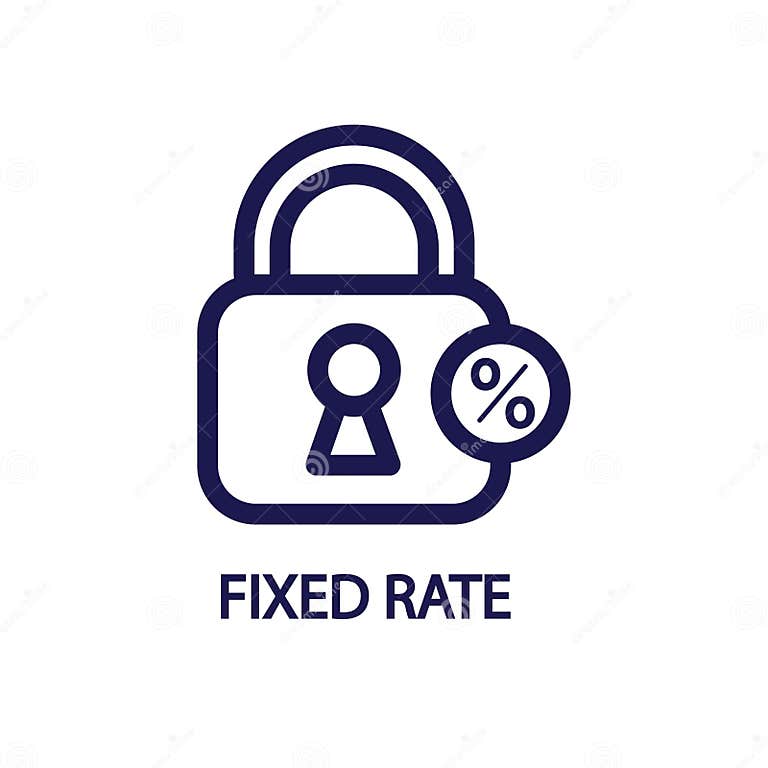 Fixed Rate Icon Vector Illustration on White Background. Stock Vector ...