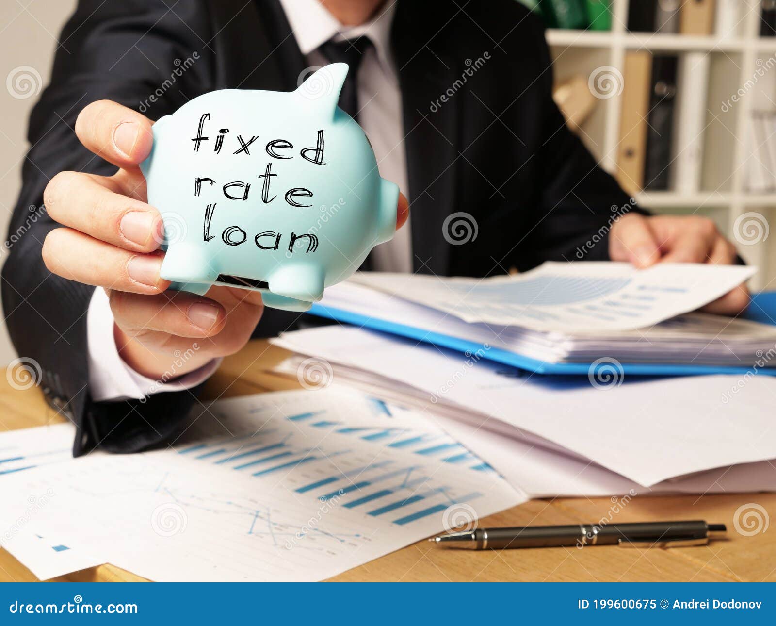 Fixed Rate Loan is Shown on the Business Photo Using the Text Stock ...