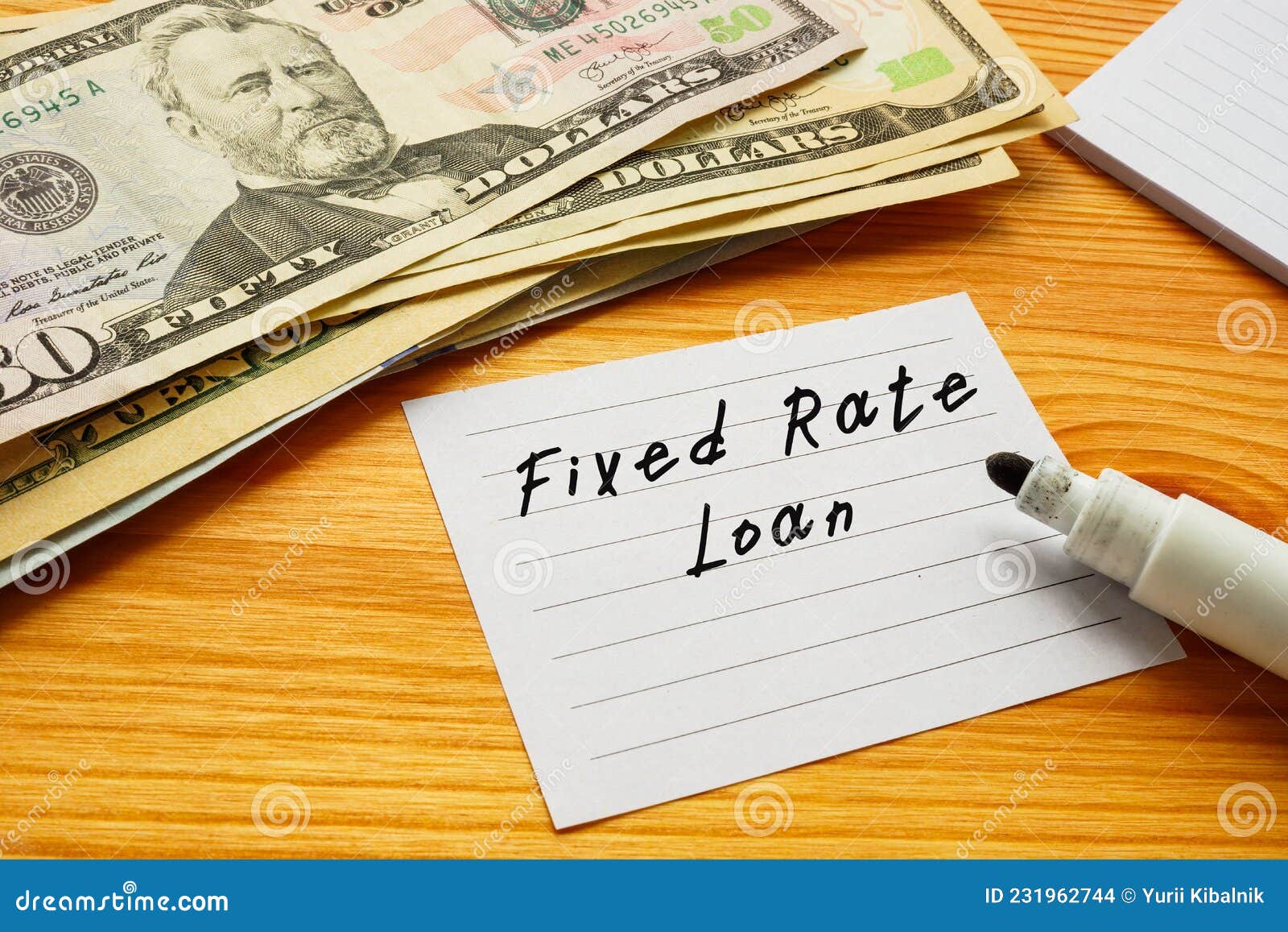 Fixed Rate Loan Sign on the Sheet Stock Photo - Image of commerce ...