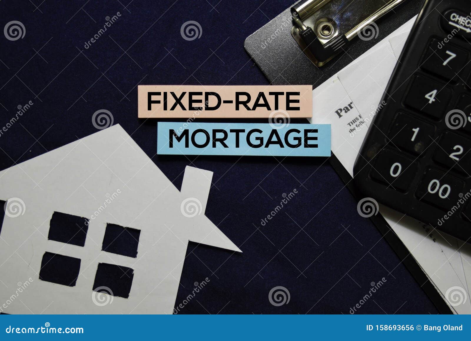 Fixed-rate Mortgage Text on Sticky Notes Isolated on Office Desk. Stock ...