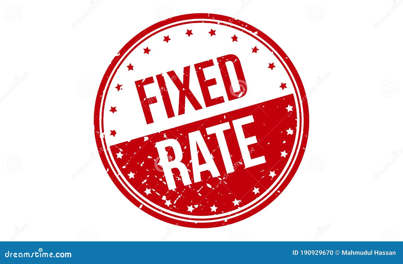 Fixed Rate Rubber Stamp. Red Fixed Rate Rubber Grunge Stamp Seal Vector ...