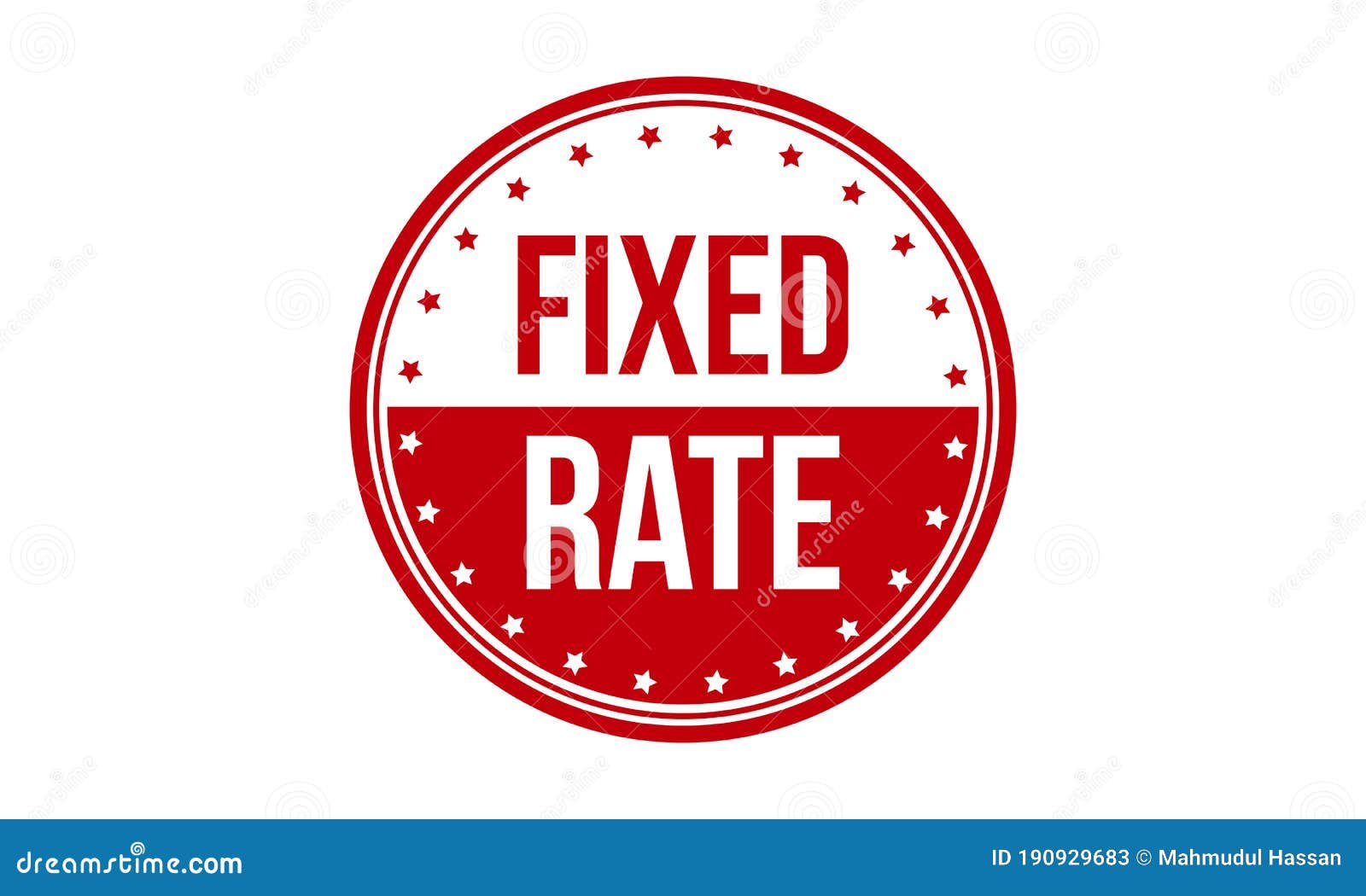 Fixed Rate Rubber Stamp. Red Fixed Rate Rubber Grunge Stamp Seal Vector ...