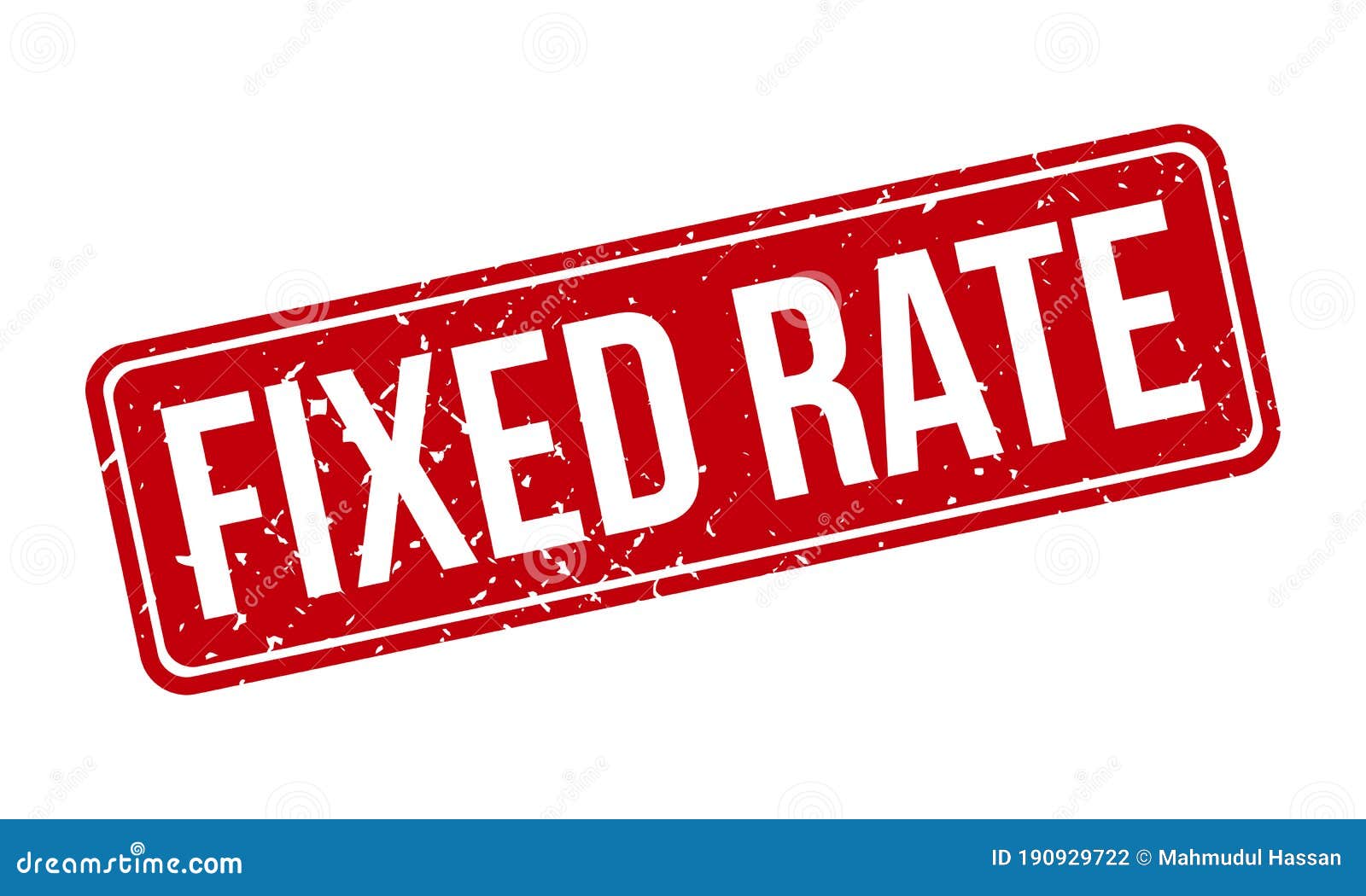 Fixed Rate Rubber Stamp. Red Fixed Rate Rubber Grunge Stamp Seal Vector ...