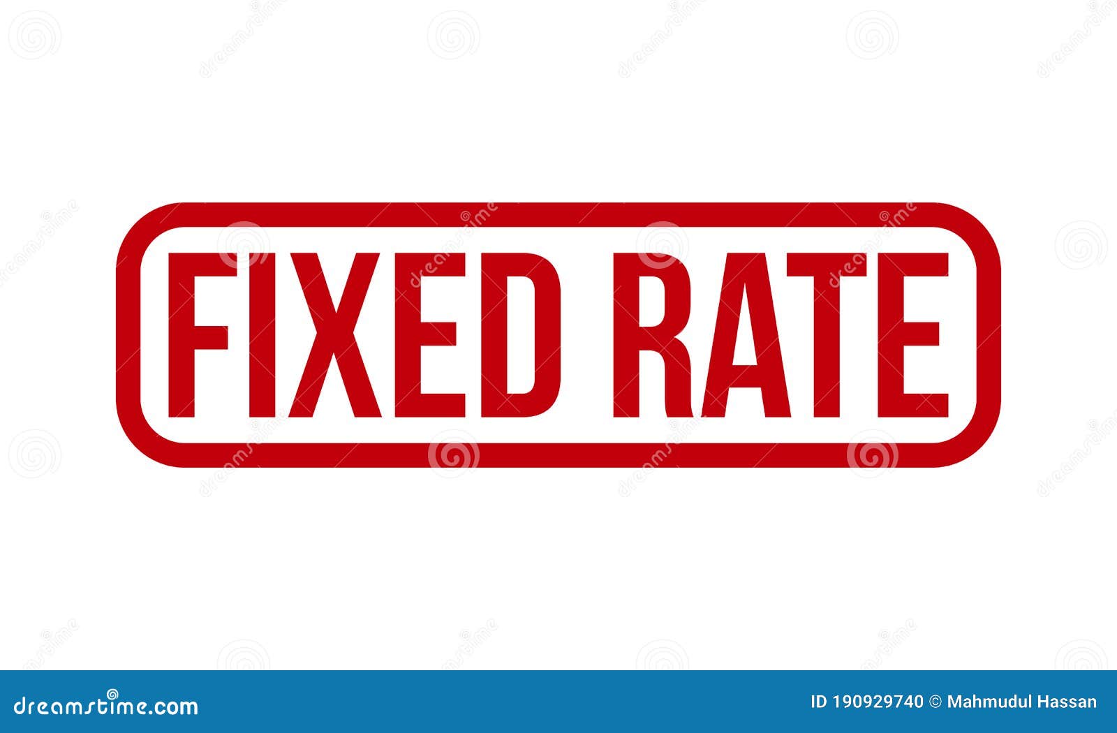 Fixed Rate Rubber Stamp. Red Fixed Rate Rubber Grunge Stamp Seal Vector ...