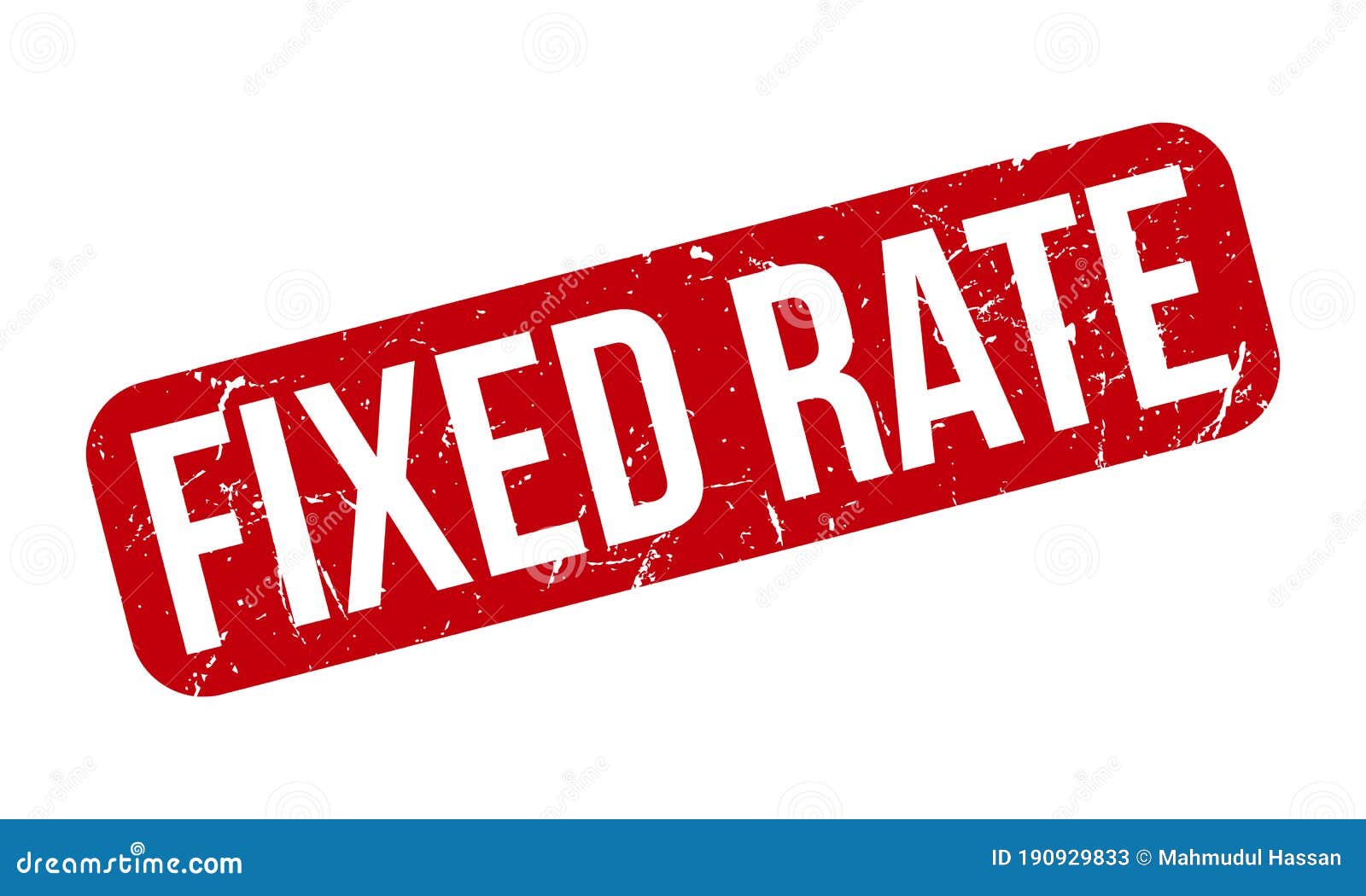 Fixed Rate Rubber Stamp. Red Fixed Rate Rubber Grunge Stamp Seal Vector ...