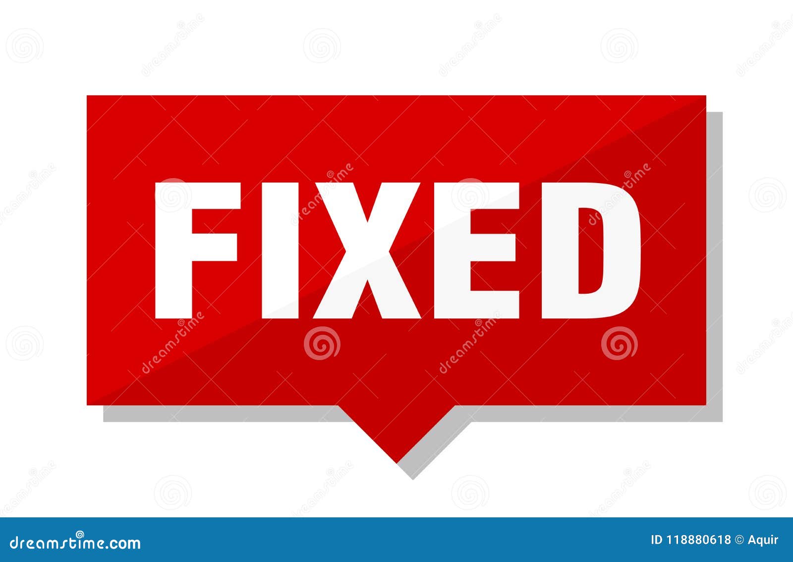 Fixed price tag stock vector. Illustration of sticker - 118880618