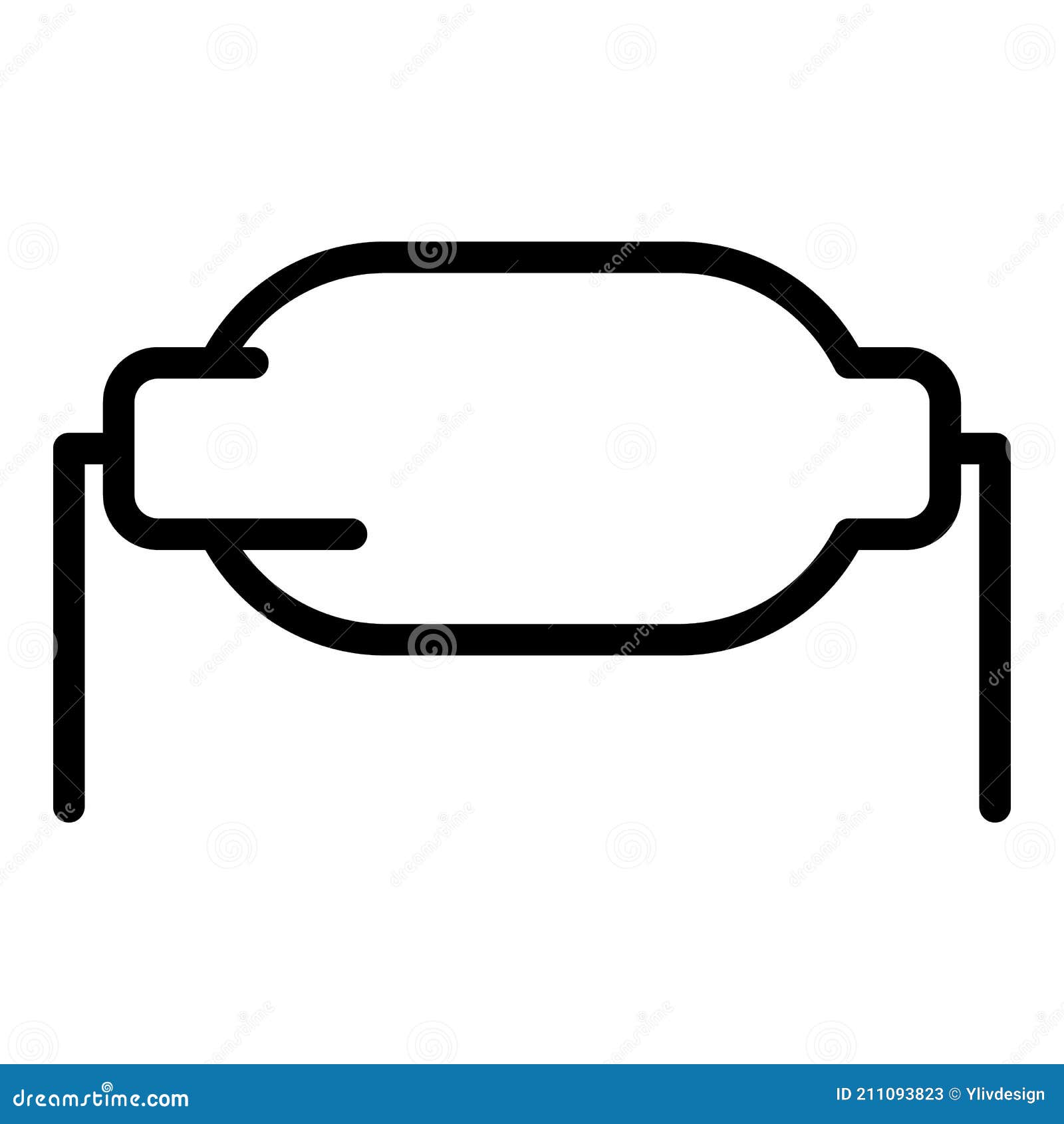 Fixed Resistor Icon, Outline Style Stock Vector - Illustration of ...