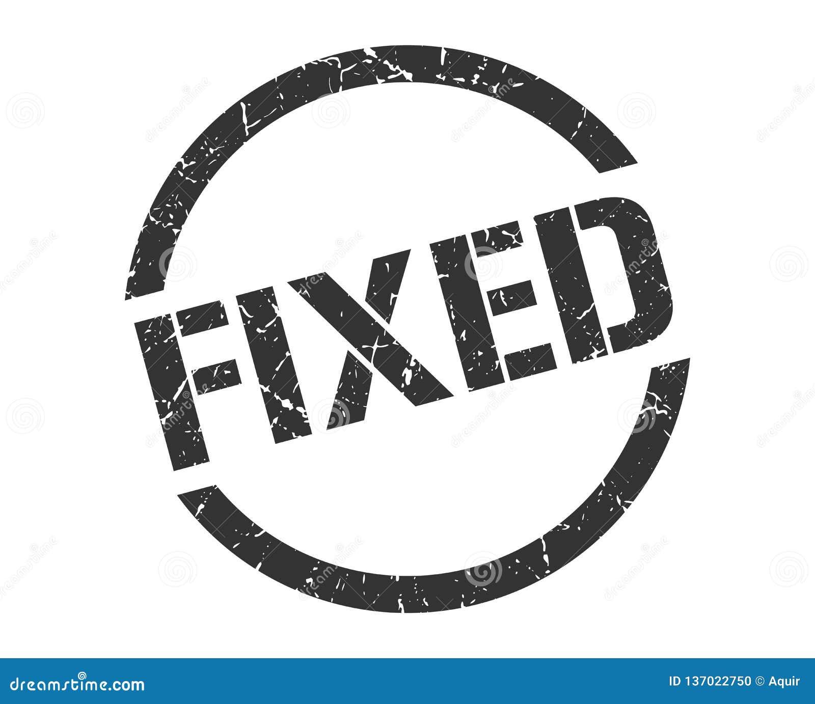 Fixed stamp stock vector. Illustration of seal, stencil - 137022750