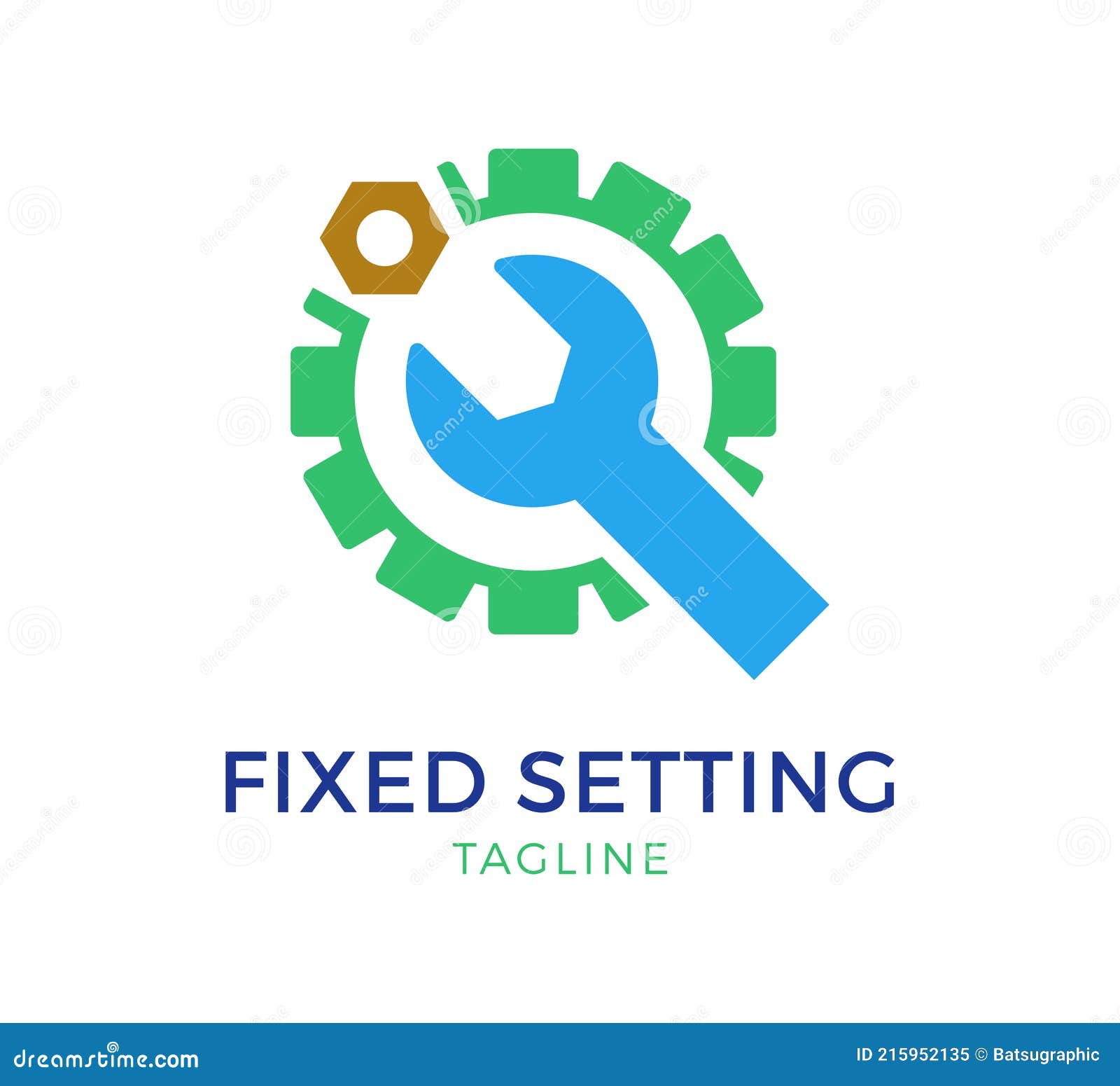 Fixed Setting Vector Logo Template Design Stock Vector - Illustration ...