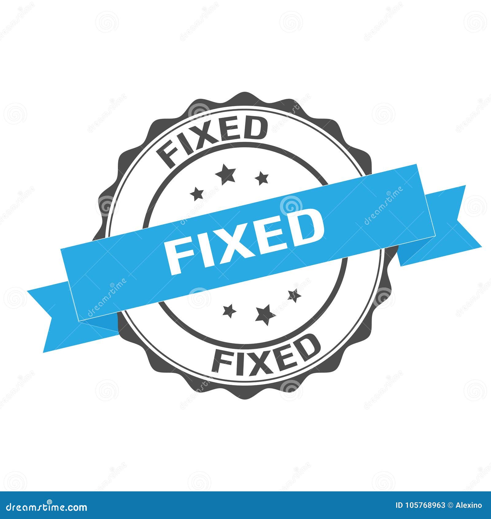 Fixed stamp illustration stock vector. Illustration of fixed - 105768963