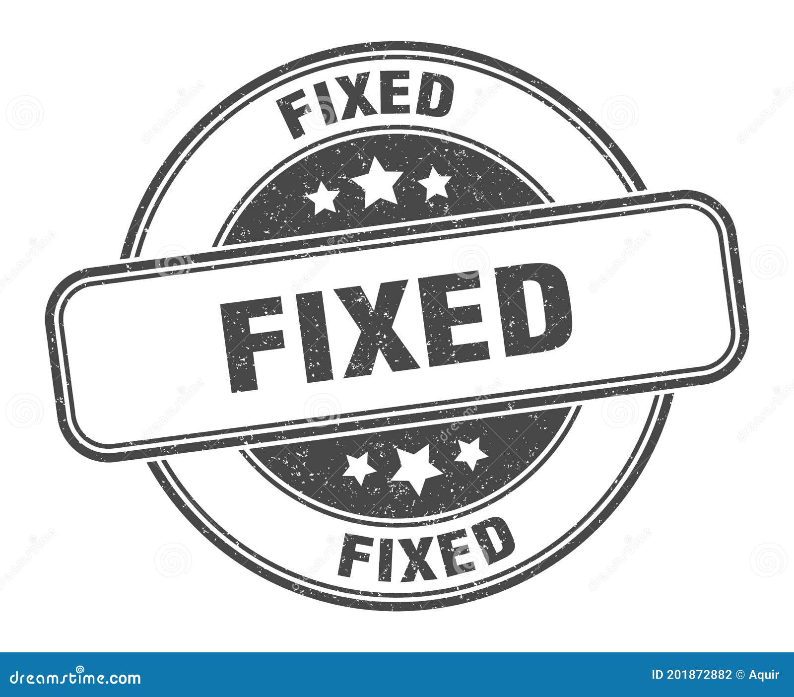 Fixed Stamp. Fixed Round Grunge Sign Stock Vector - Illustration of ...