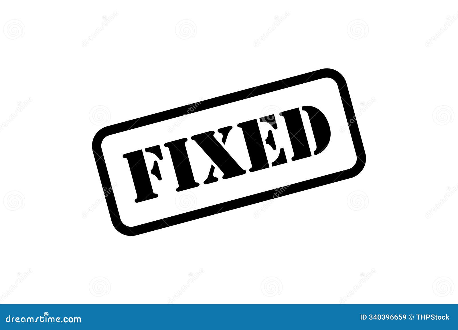 Fixed Stamp Vector stock illustration. Illustration of rubber - 340396659