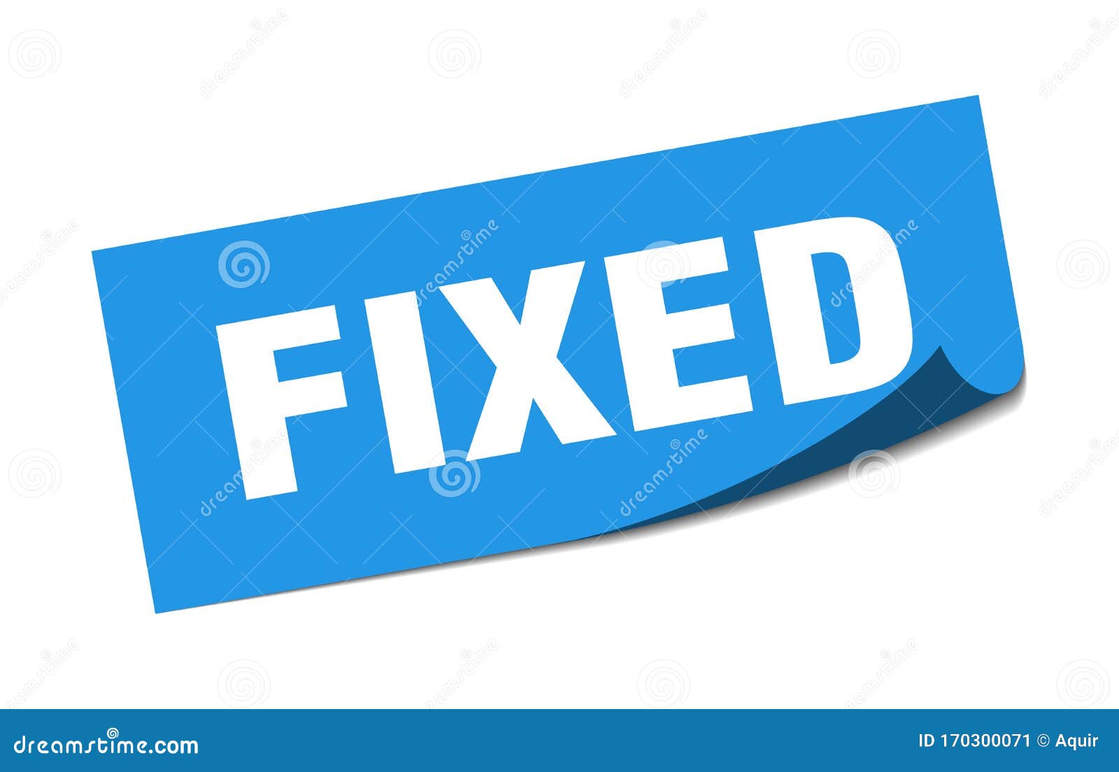 Fixed Sticker. Fixed Square Sign Stock Vector - Illustration of page ...