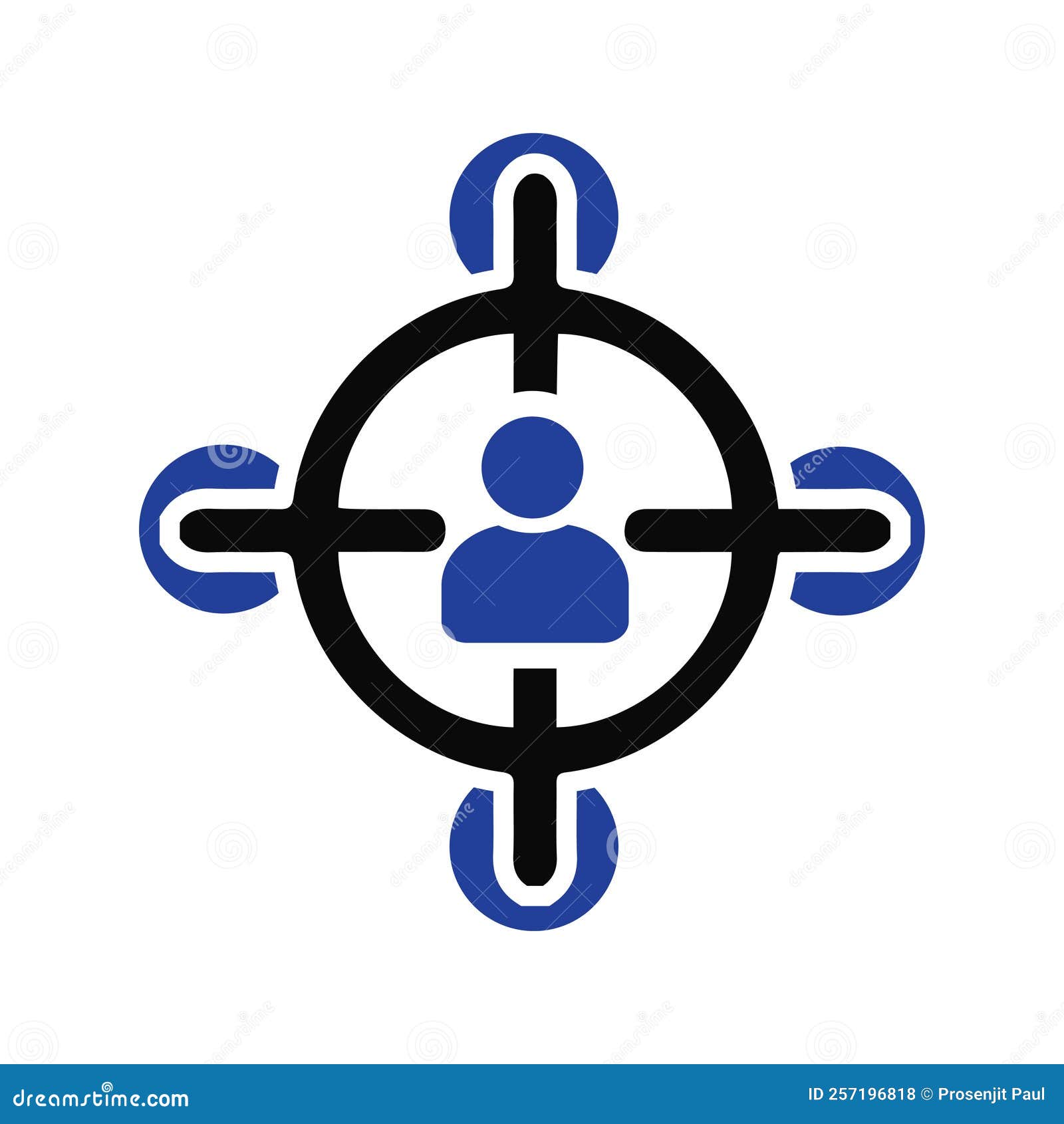 Fixed target audience icon stock vector. Illustration of strategy ...