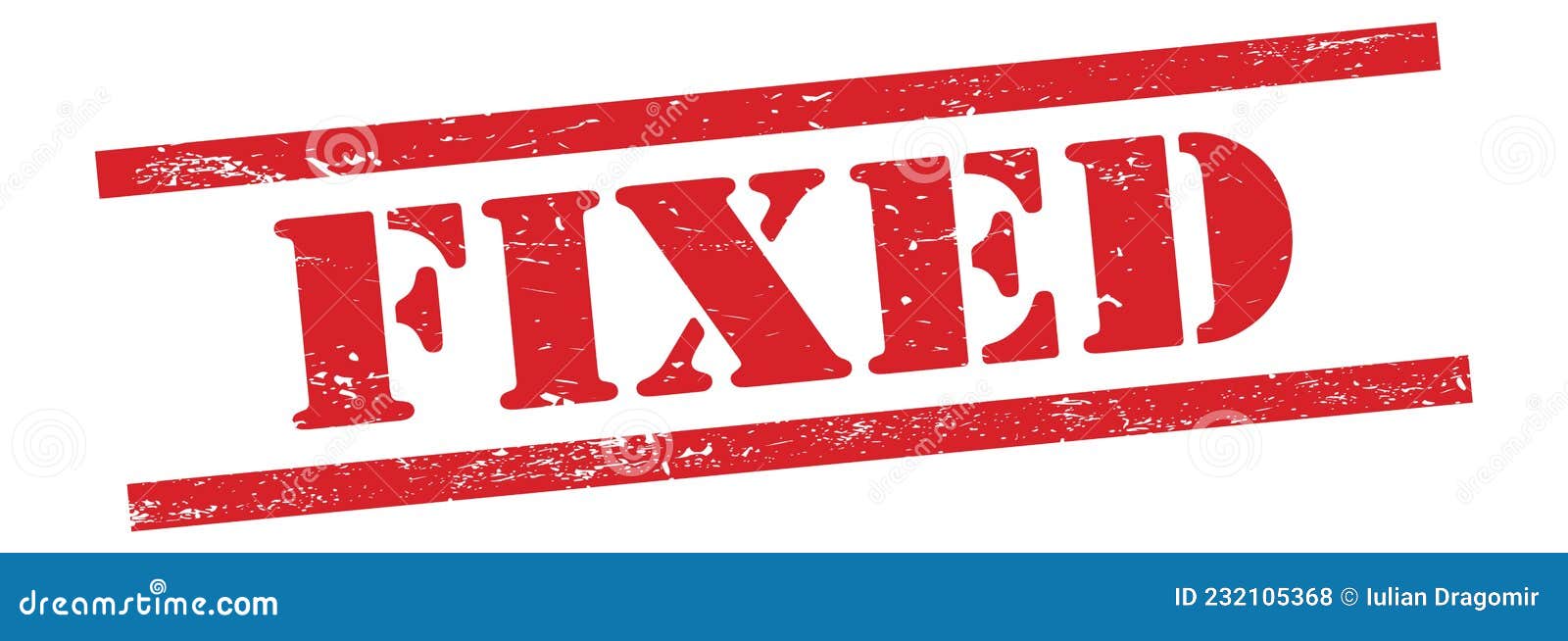 FIXED Text on Red Grungy Lines Stamp Stock Illustration - Illustration ...