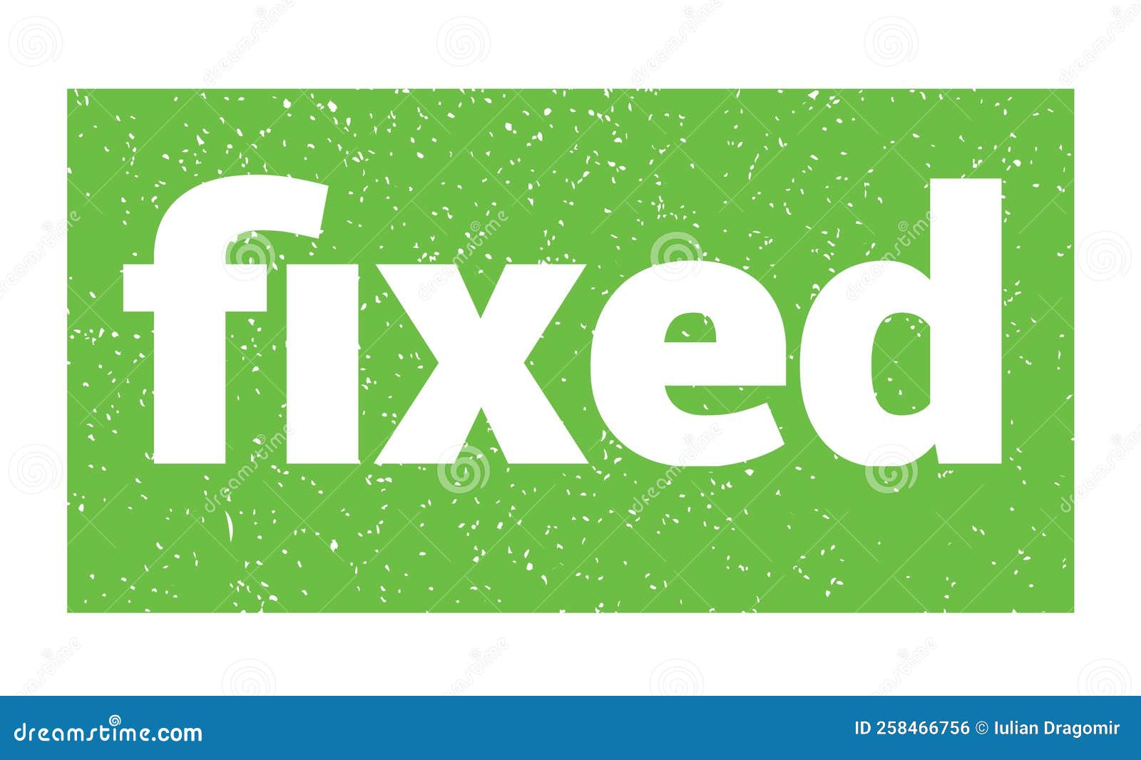 Fixed Text Written on Green Stamp Sign Stock Illustration ...