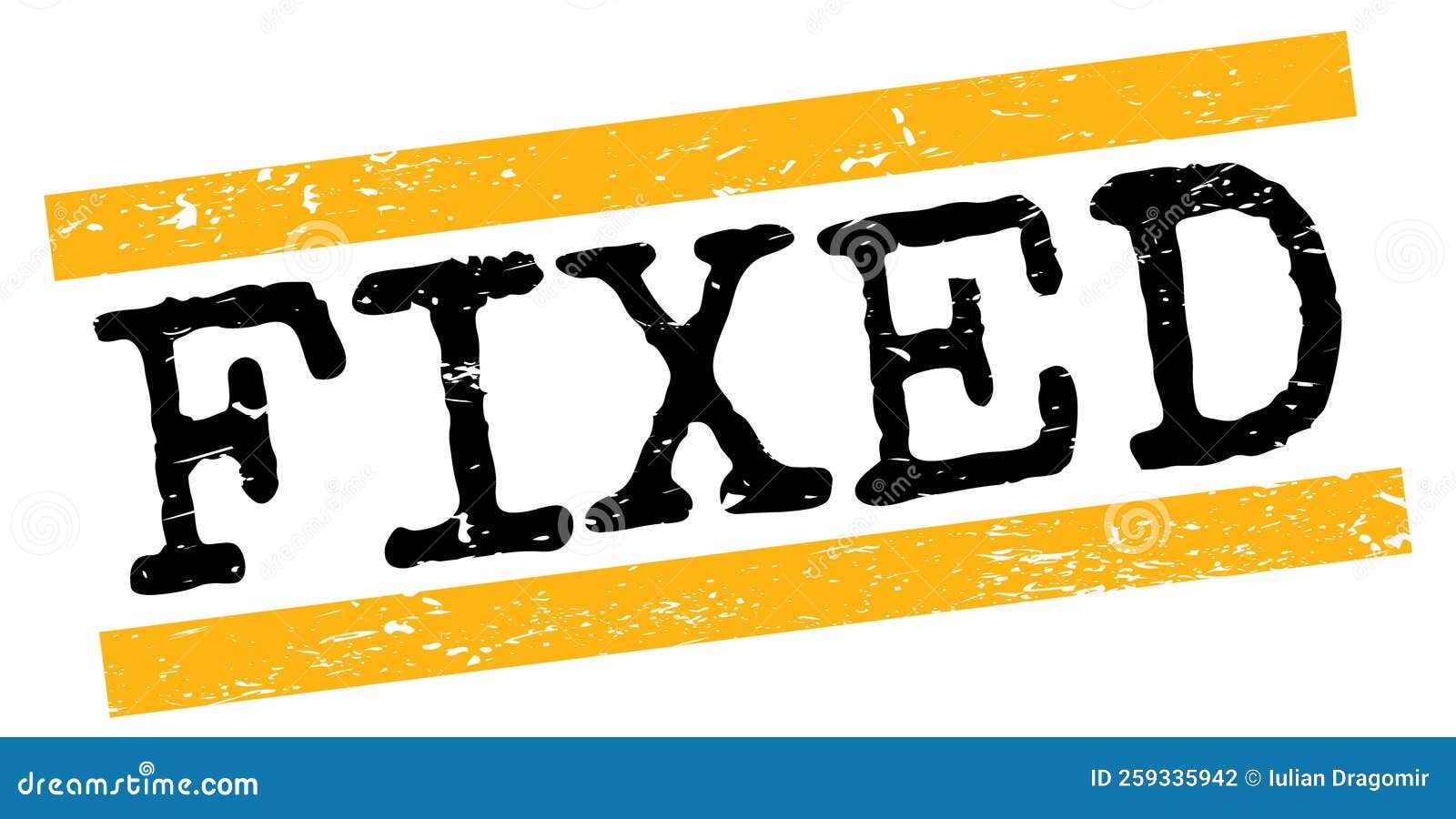 FIXED Text on Yellow-black Grungy Lines Stamp Sign Stock Illustration ...