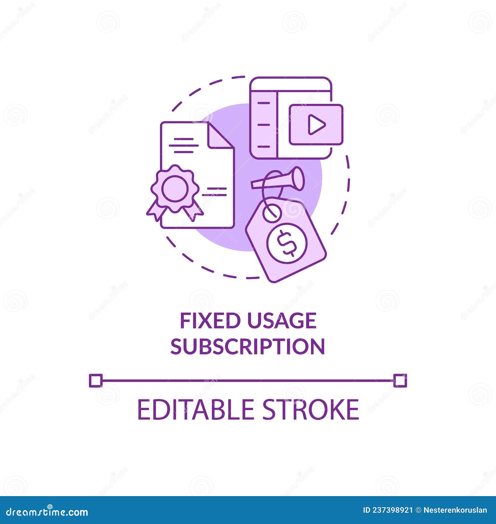 Fixed Usage Subscription Purple Concept Icon Stock Vector ... Fixed Usage Subscription Purple Concept Icon Stock Vector ...