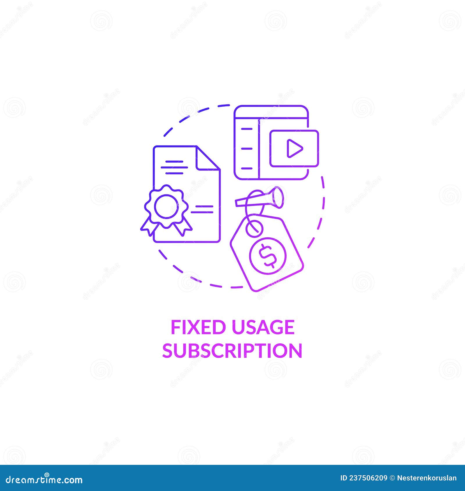 Fixed Usage Subscription Purple Gradient Concept Icon Stock Vector ... Fixed Usage Subscription Purple Gradient Concept Icon Stock Vector ...