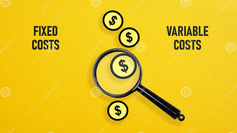 Fixed and Variable Costs Difference is Shown Using the Text Stock Image ...