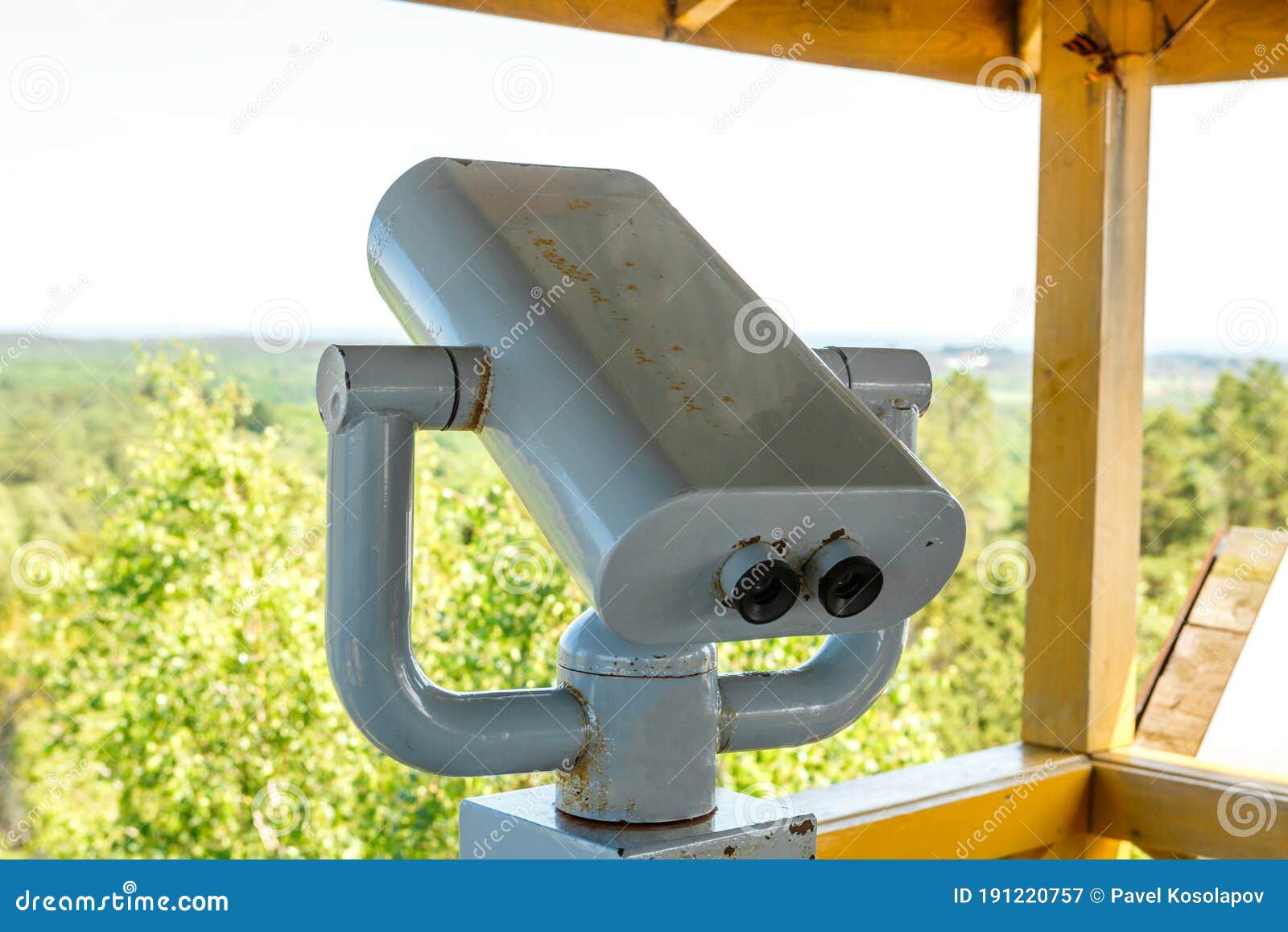Fixed Viewing Binoculars on the Observation Platform Stock Image ...