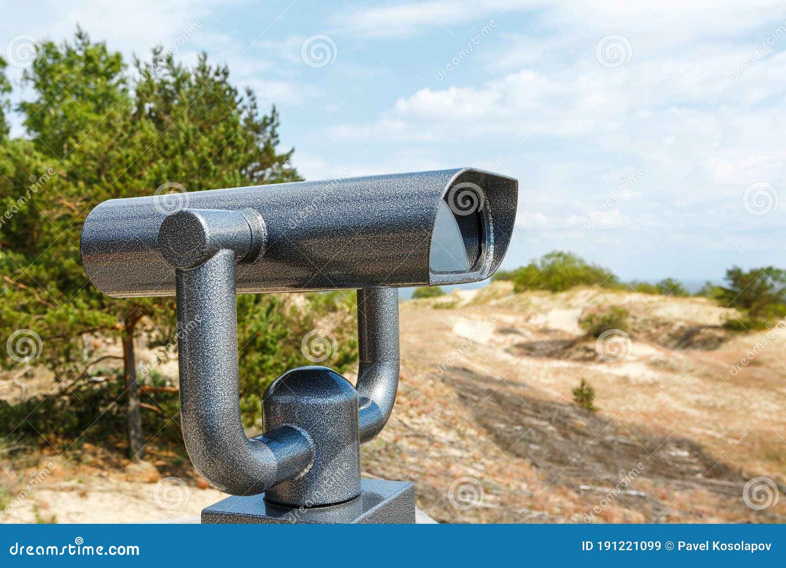 Fixed Viewing Binoculars on the Observation Platform Stock Image ...