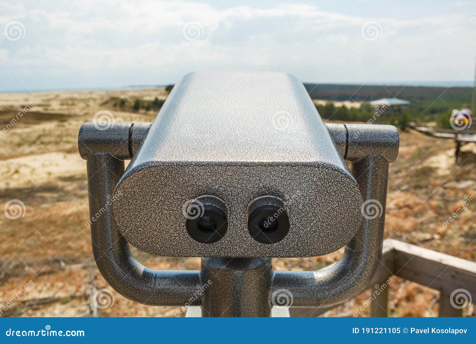 Fixed Viewing Binoculars on the Observation Platform Stock Image ...