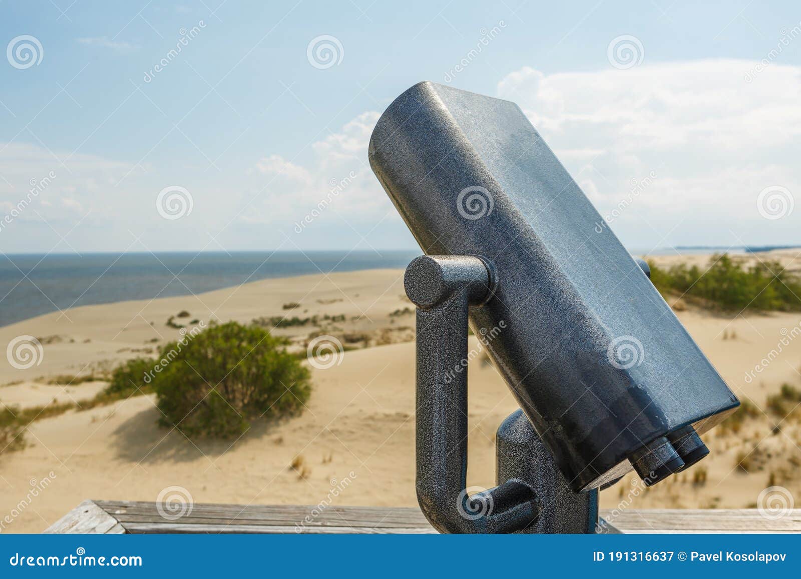 Fixed Viewing Binoculars on the Observation Platform Stock Image ...