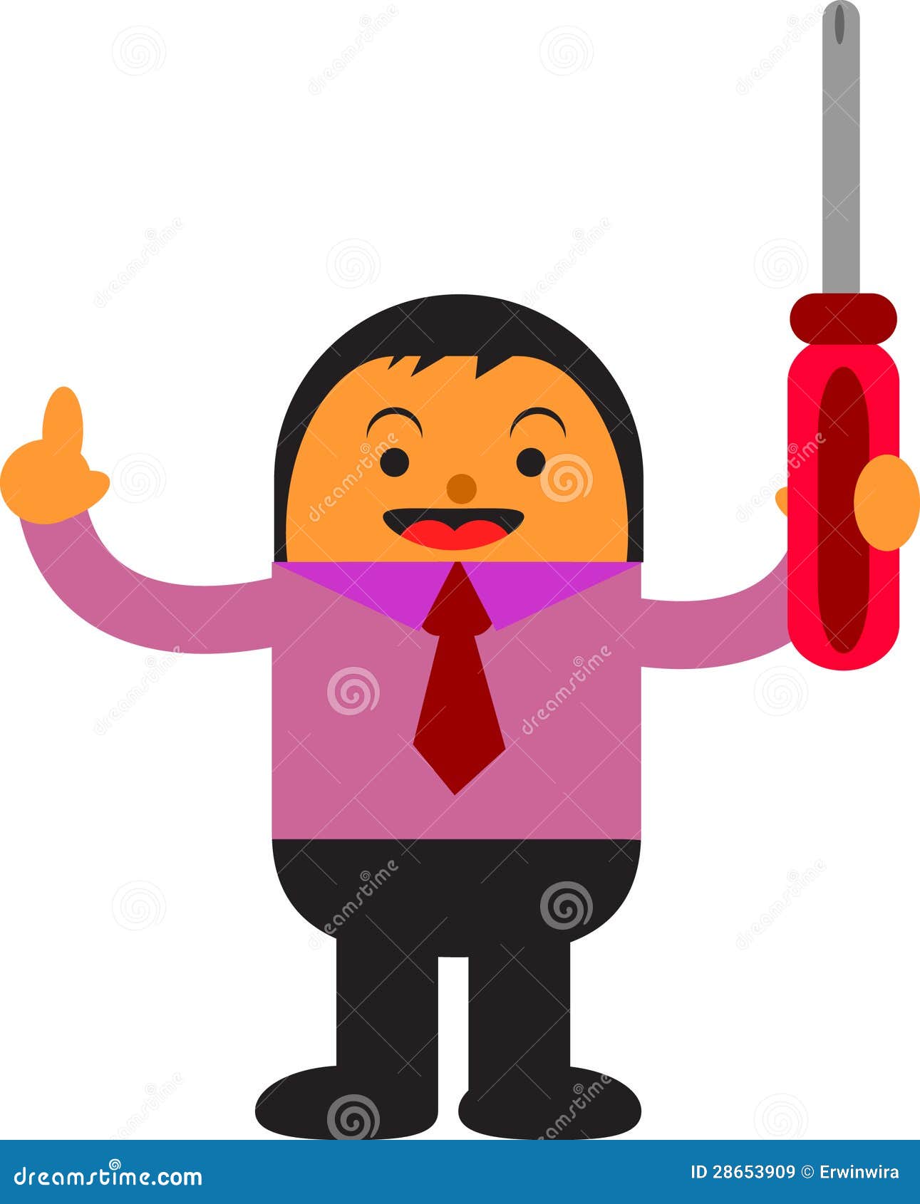 Fixing it! stock vector. Illustration of person, drive - 28653909