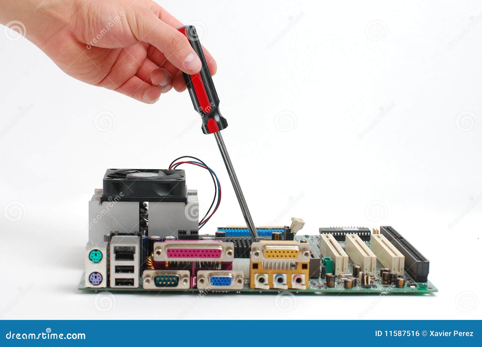 Fixing Computer Main Board stock photo. Image of mainboard - 11587516