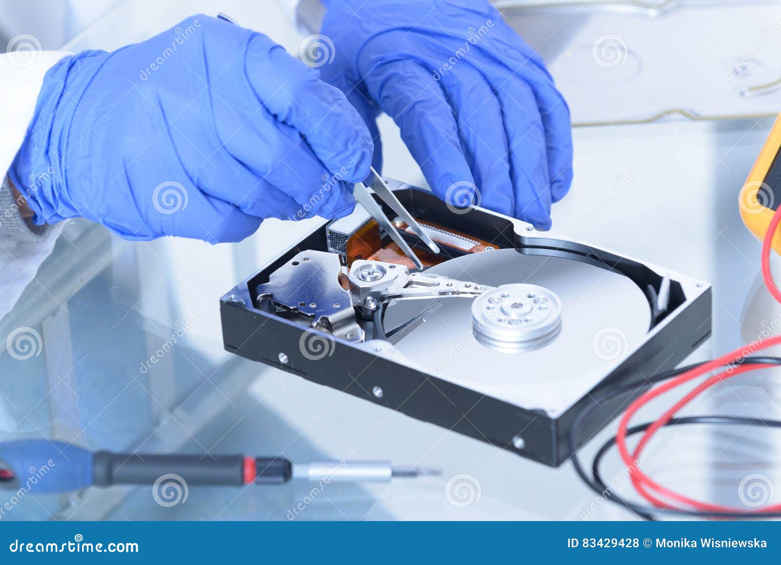 Fixing disk failure stock photo. Image of maintenance - 83429428