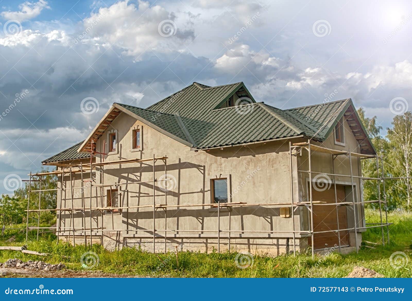 Fixing facade stock image. Image of building, plastic - 72577143