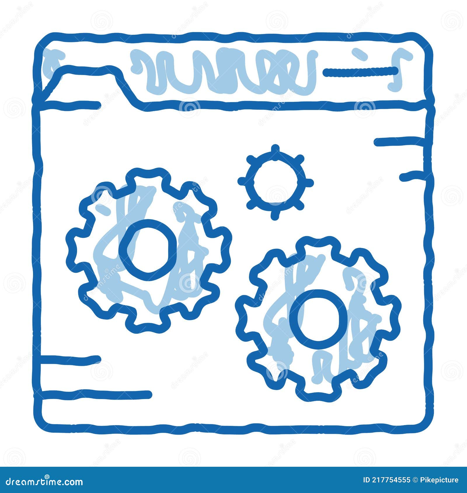 Fixing File Coding System Doodle Icon Hand Drawn Illustration Stock ...