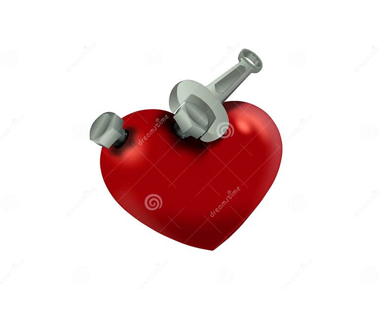 Fixing a heart concept stock illustration. Illustration of failure ...