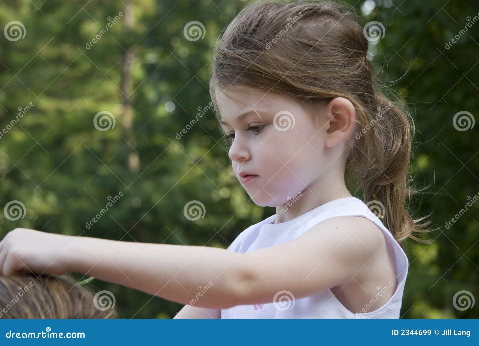 Fixing Her Mother s Hair stock image. Image of face, headshot - 2344699