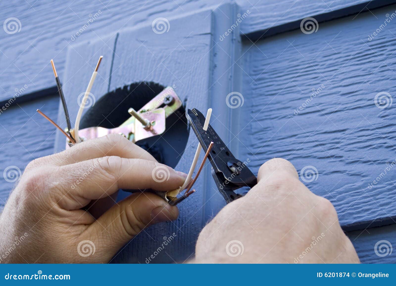 Fixing a Light Fixture - Horizontal Stock Photo - Image of hands ...