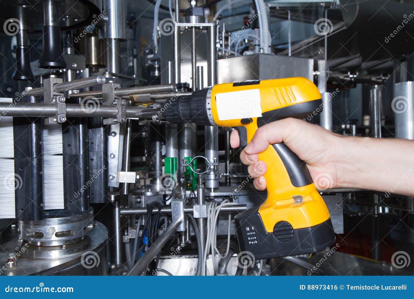 Fixing the machine stock photo. Image of automated, electrician - 88973416