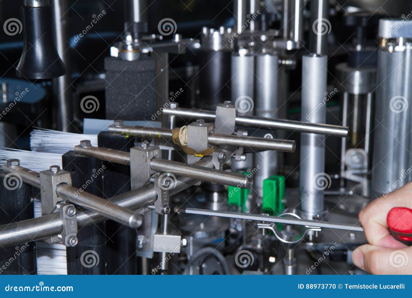 Fixing the machine stock photo. Image of bottles, manufacture - 88973770
