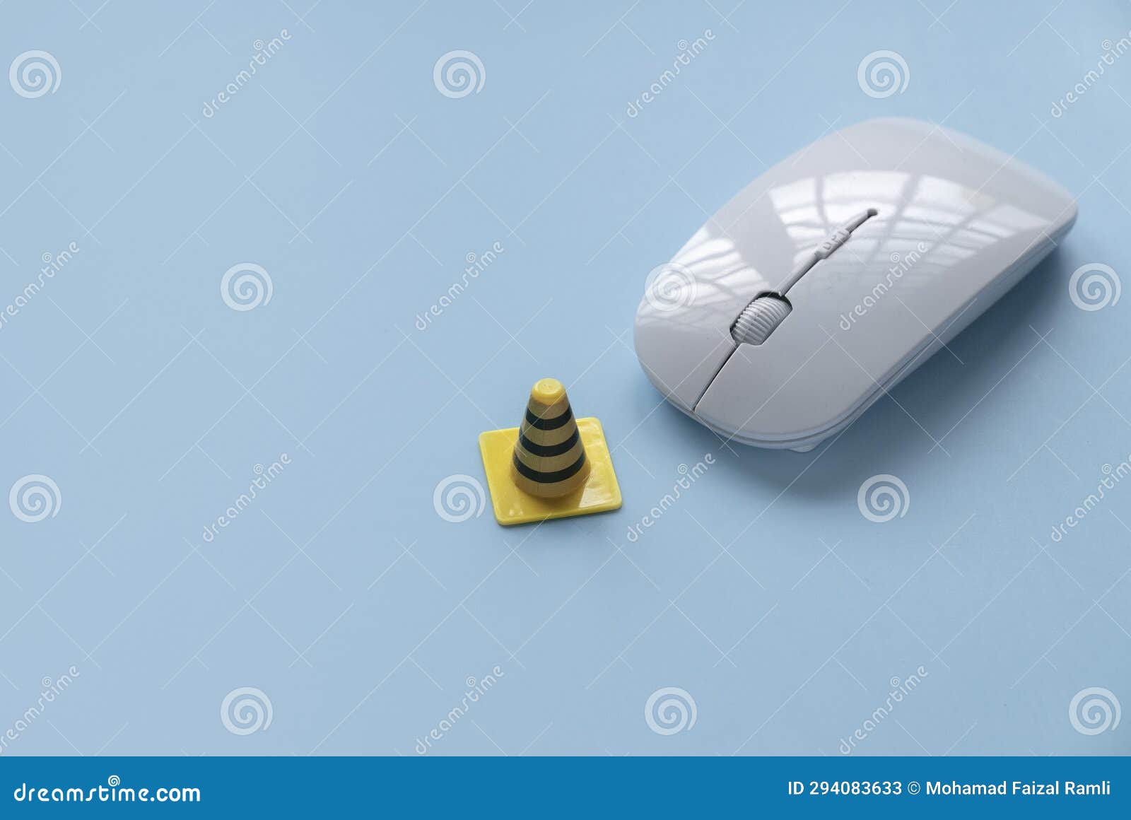 Fixing, Maintenance and Under Construction Concept. Computer Mouse with ...