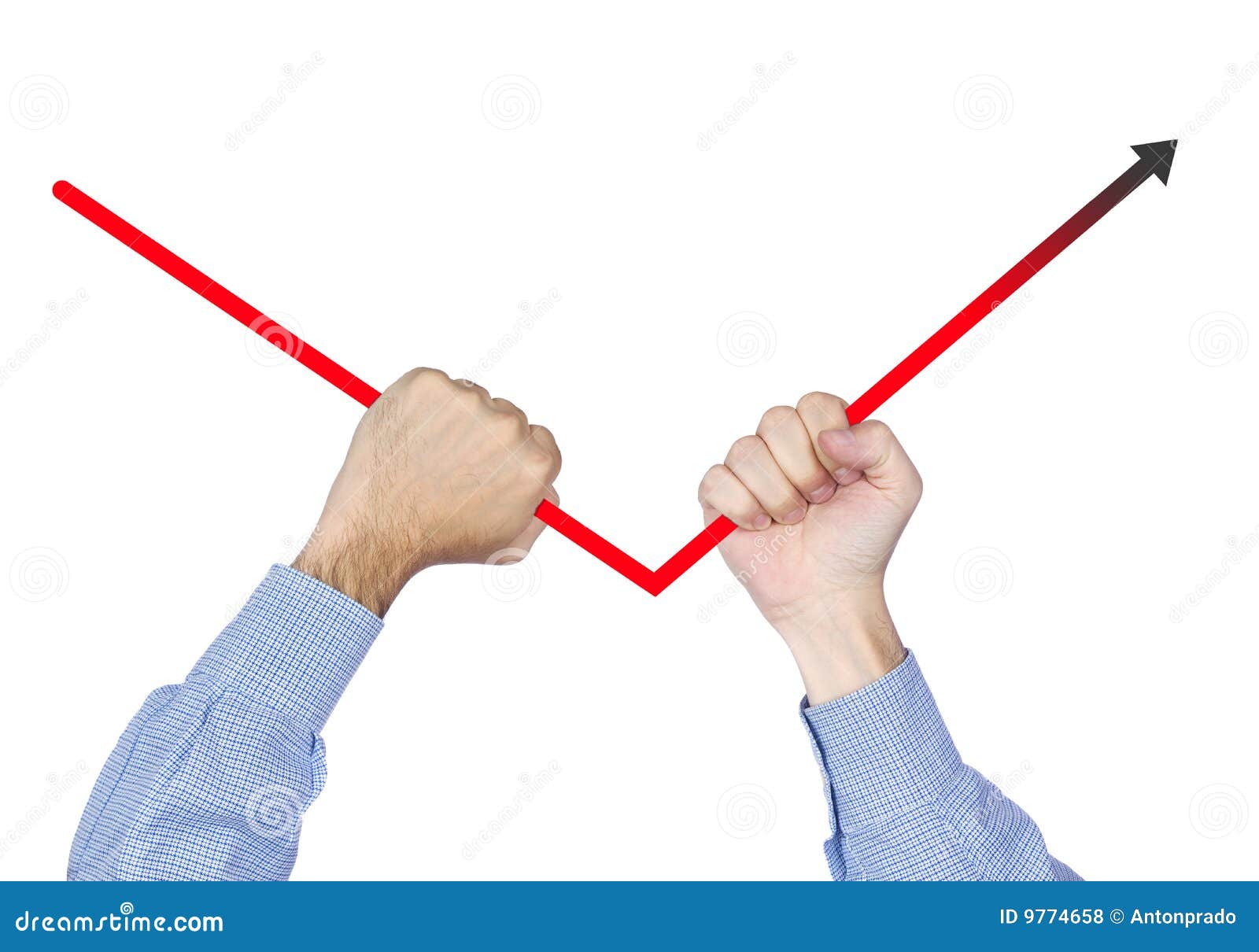 Fixing negative arrows stock photo. Image of fist, graph - 9774658