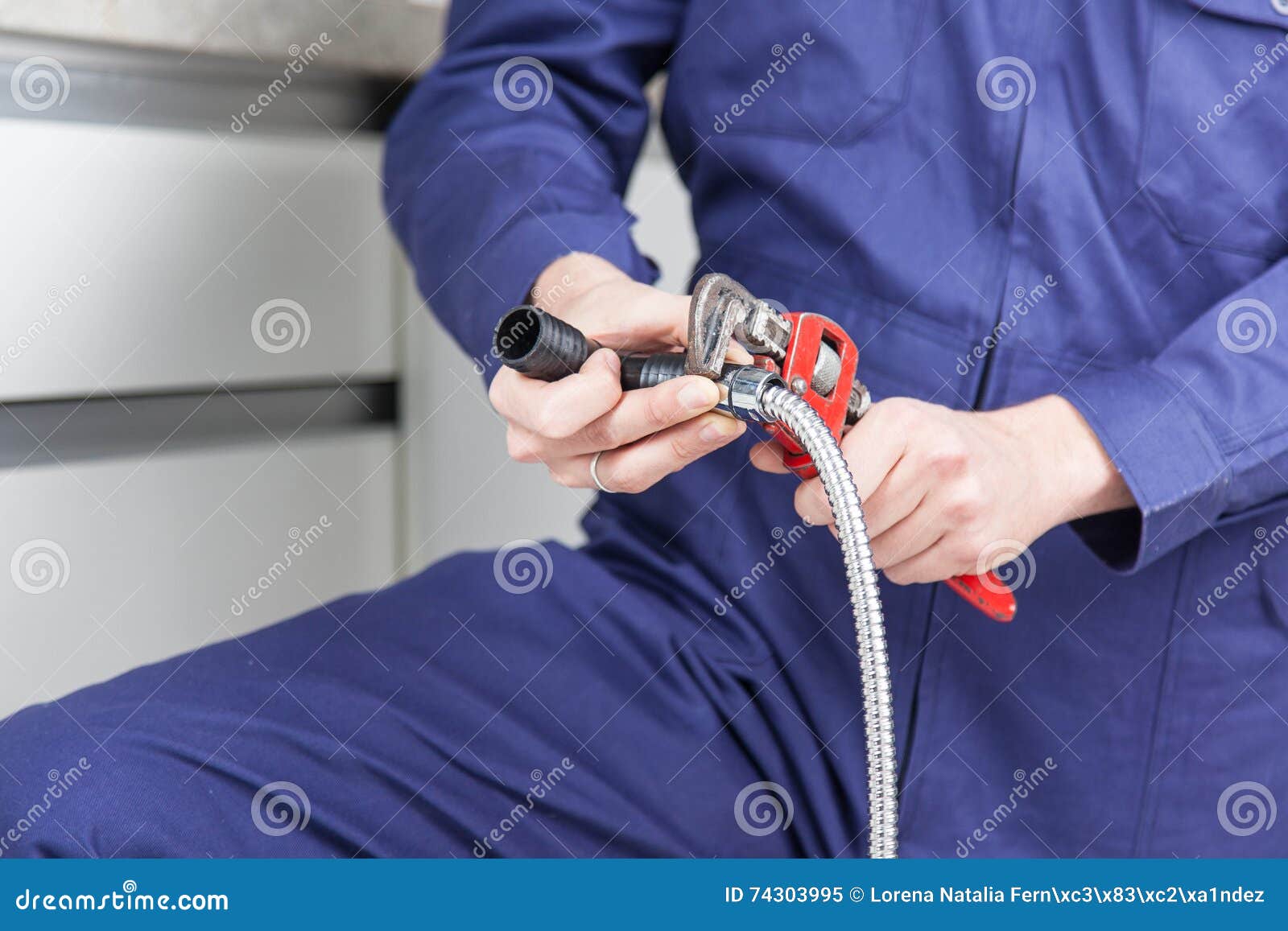 Fixing the pipe stock image. Image of maintenance, pipe - 74303995