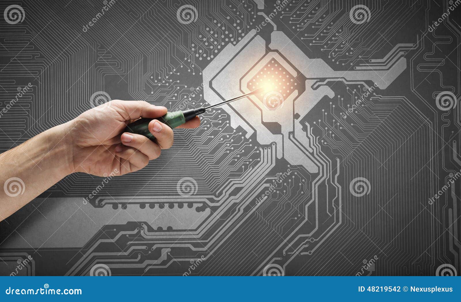 Fixing problem stock photo. Image of board, work, electrical - 48219542