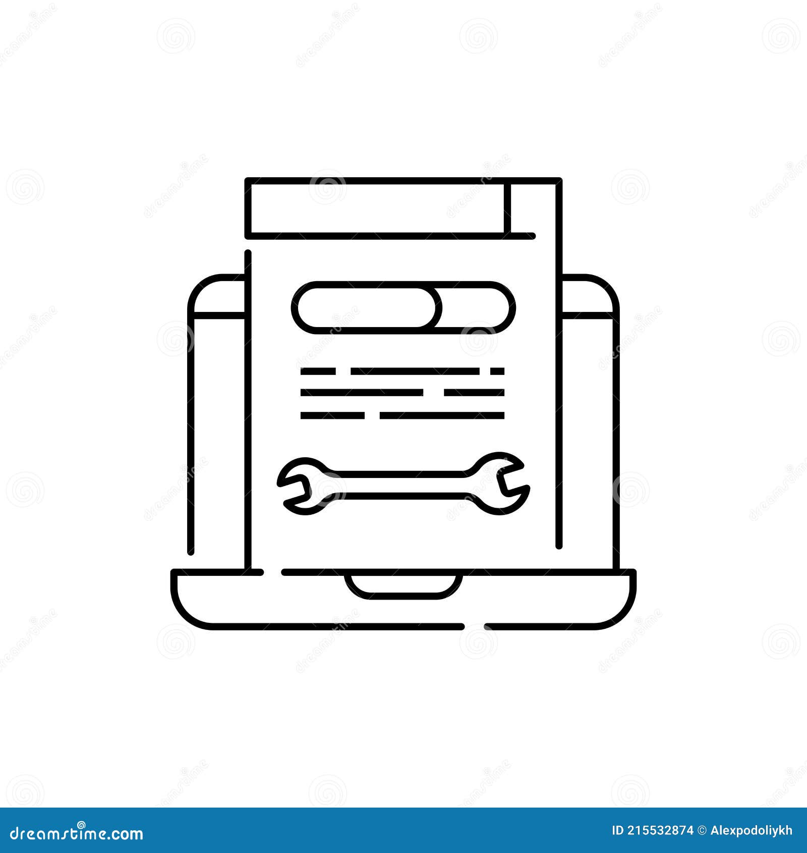 Fixing Problem Color Line Icon. Pictogram for Web Page, Mobile App ...