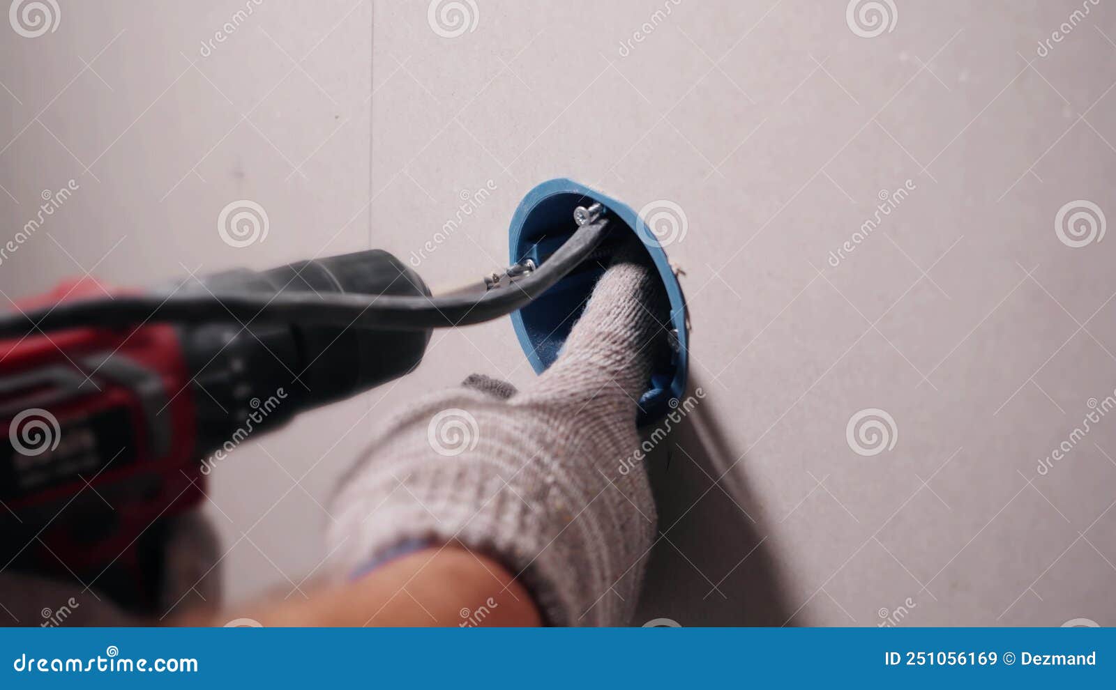 Fixing the Socket or Switch in the Wall Stock Video - Video of industry ...