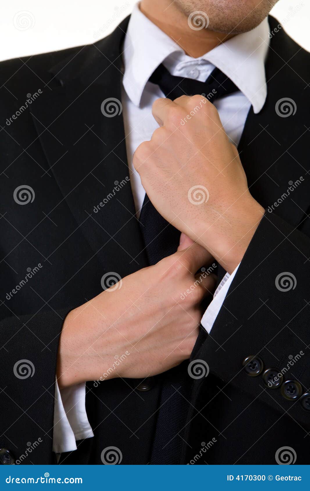Fixing tie stock photo. Image of entrepreneur, industry - 4170300